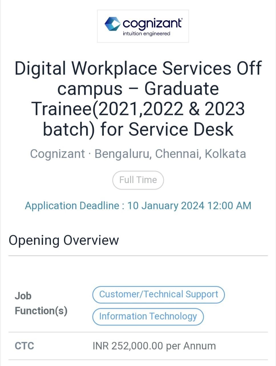 Cognizant Recruitment 2024 Hiring Graduate-Trainee -| Any Degree Cognizant Recruitment 2024 Hiring Graduate-Trainee -| Any Degree