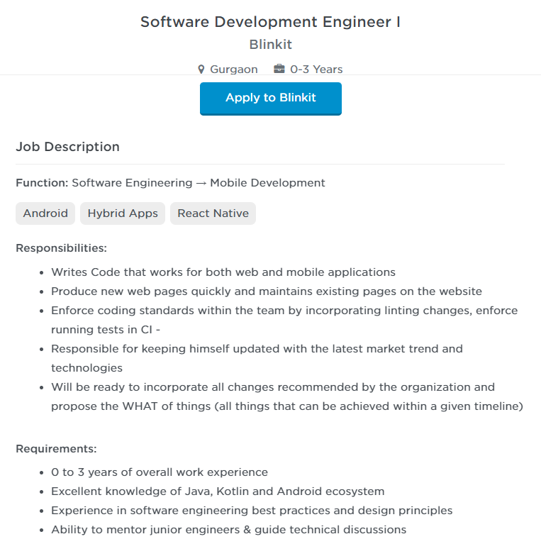 Blinkit Off-Campus Drive 2024 Hiring Software Development Engineer I ... Blinkit Off-Campus Drive 2024 Hiring Software Development Engineer I ...